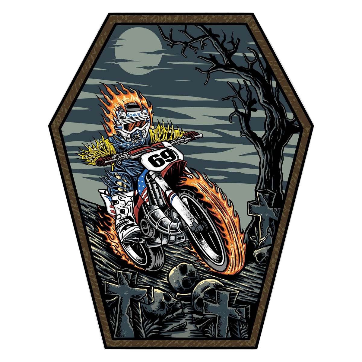 Ronnie Mac Ghost Rider Sticker | Ultimate Moto Art