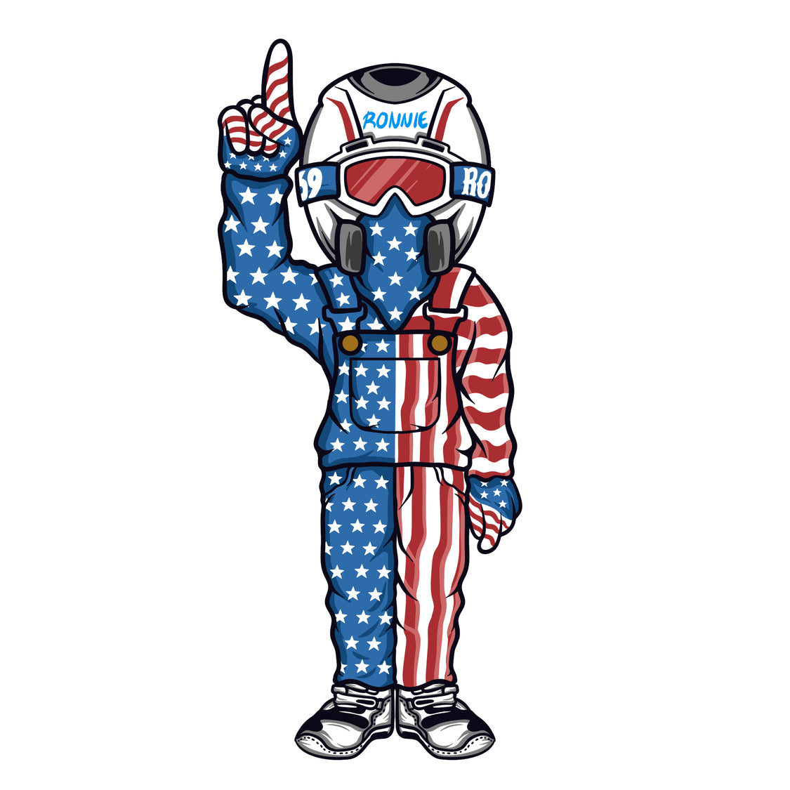 'Merica Ronnie Mac Sticker - Show Your FAST AF side – Ronnie Mac 69