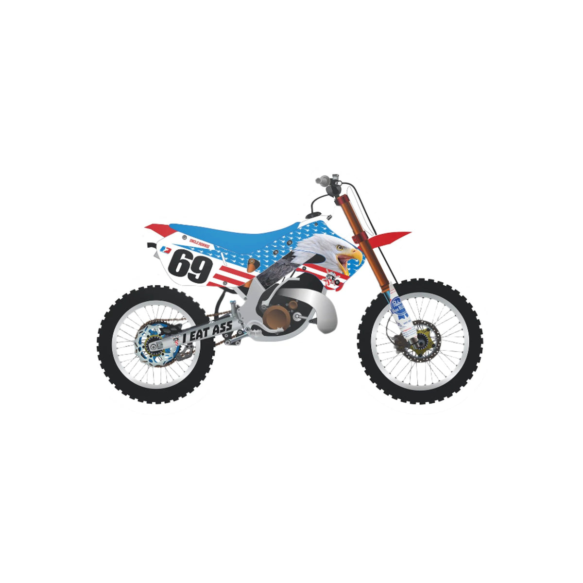 Screamin Eagle Bike Sticker - 69 HP of Freedom